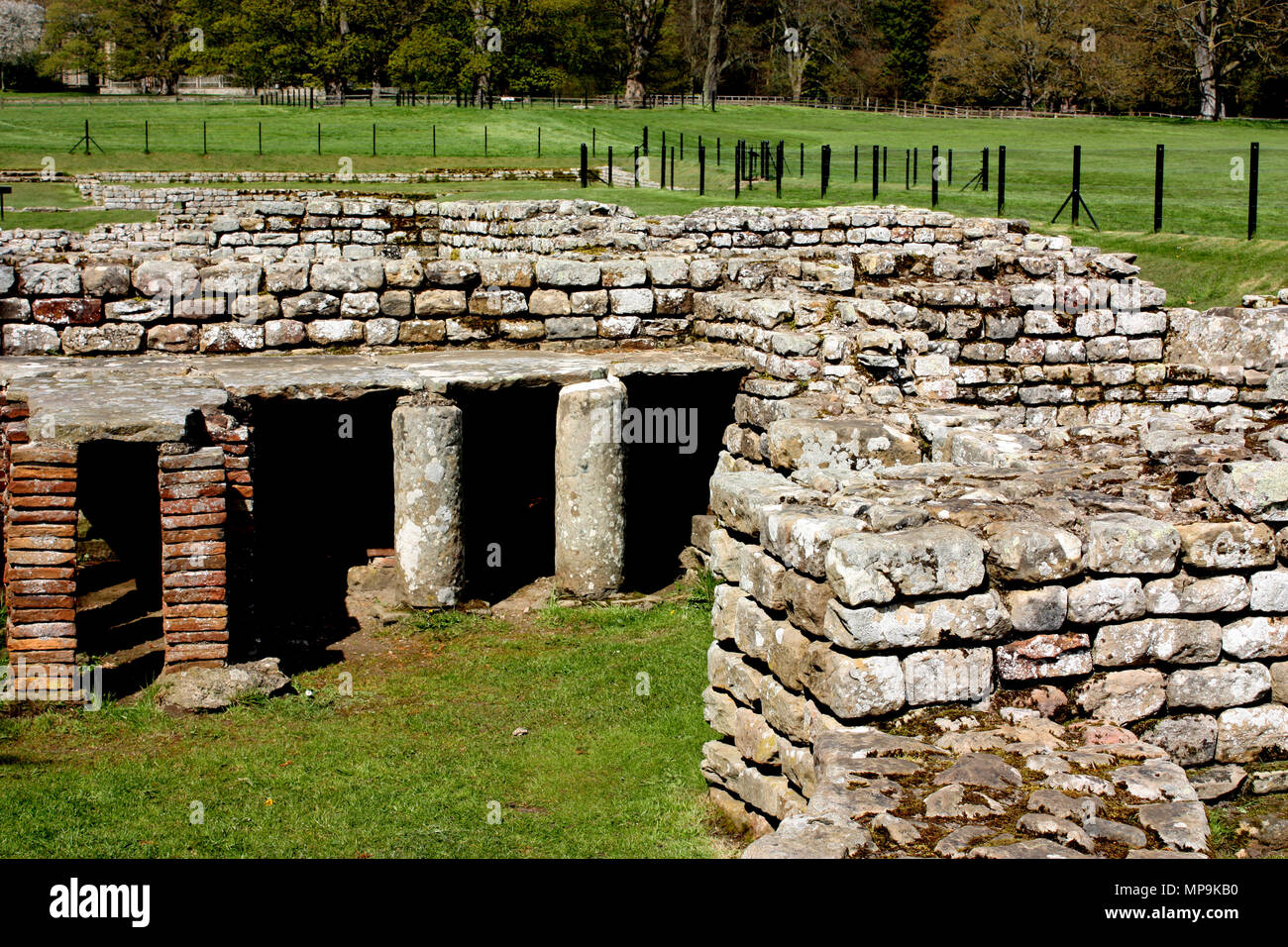 The Commandant's House at Chester Roman Fort near Hadrian's Wall Stock ...