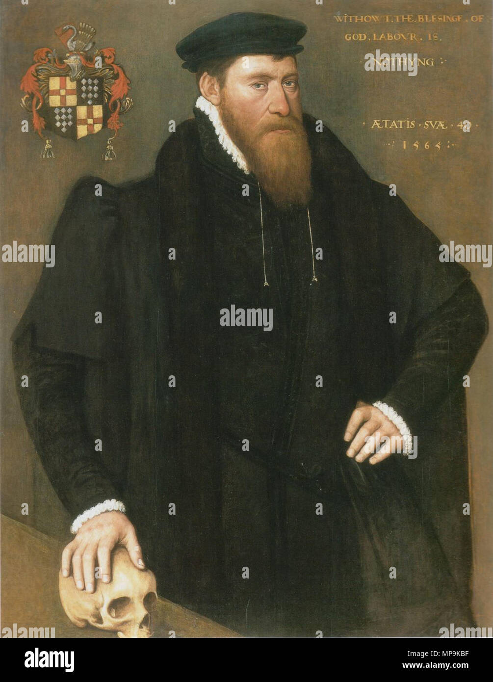 . English: Portrait of John Lonyson, Master of the Mint of England 1571 ...