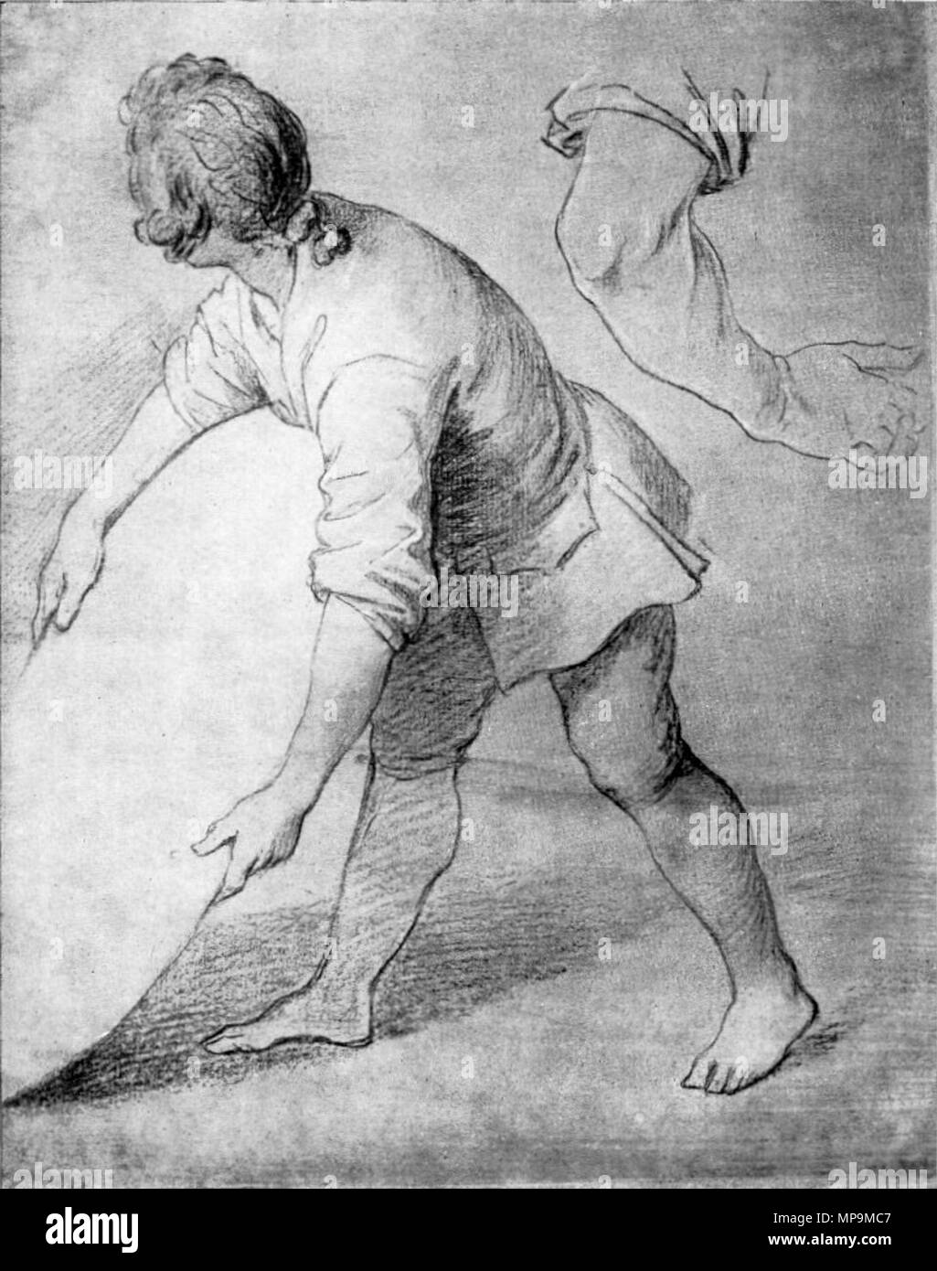 . English: Young guy giving a buckler (pencil study by Anton Losenko ...