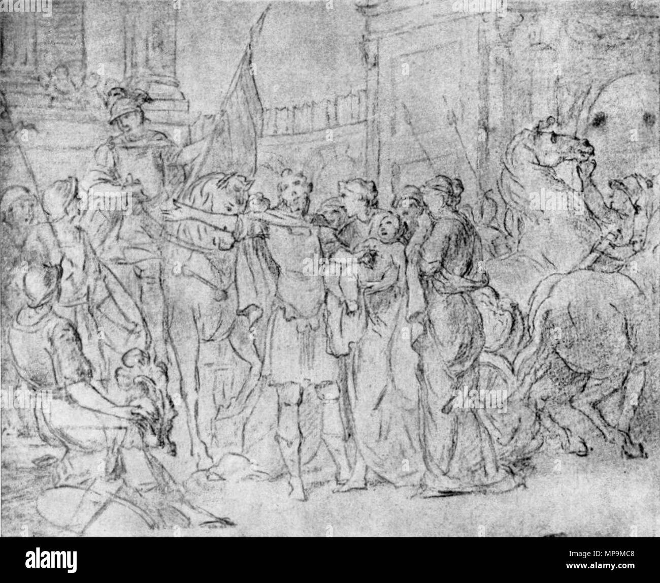 . English: Farewell of Hector and Andromache (pencil study by Anton ...