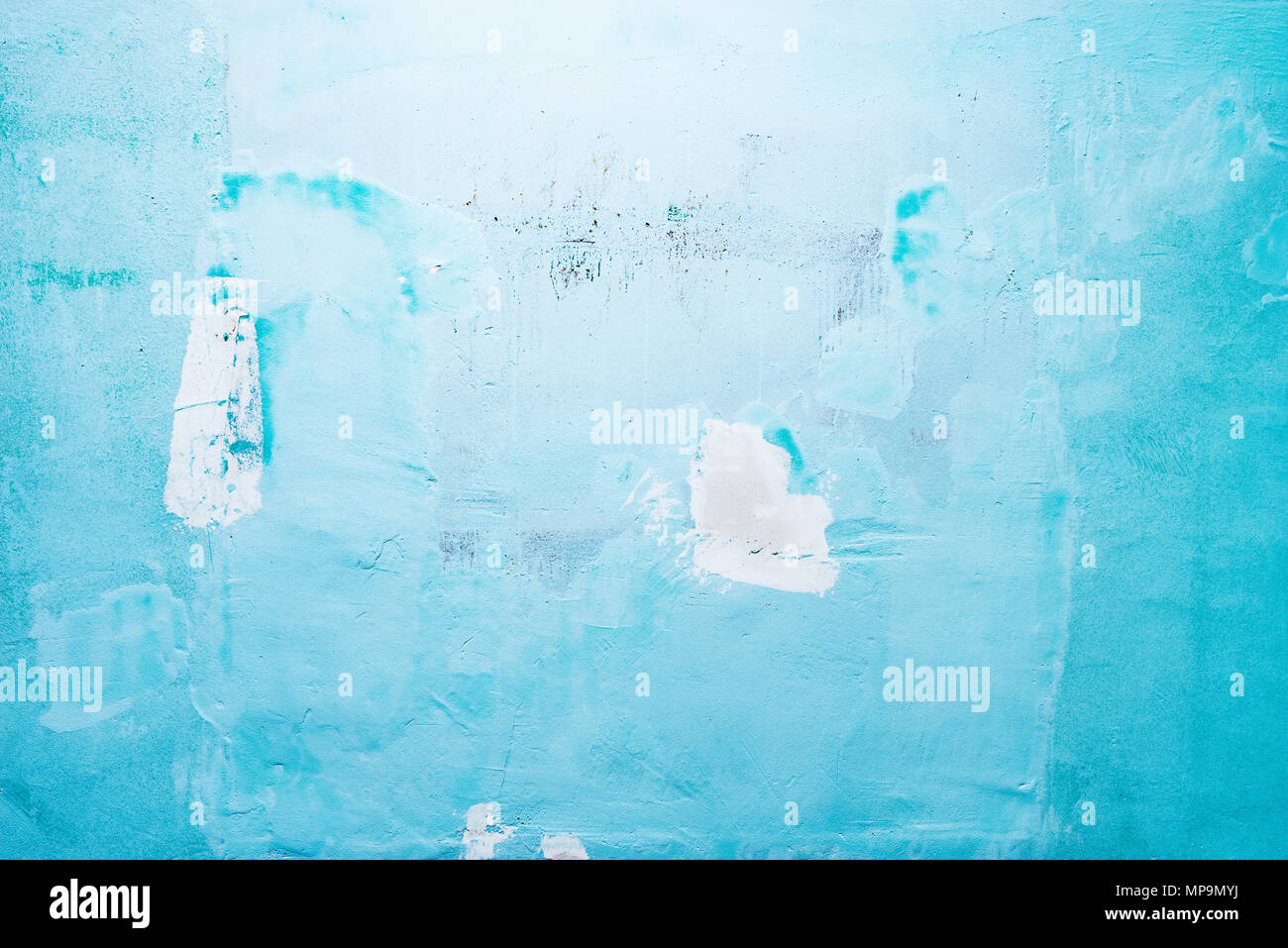 Plaster on the blue wall texture background Stock Photo - Alamy