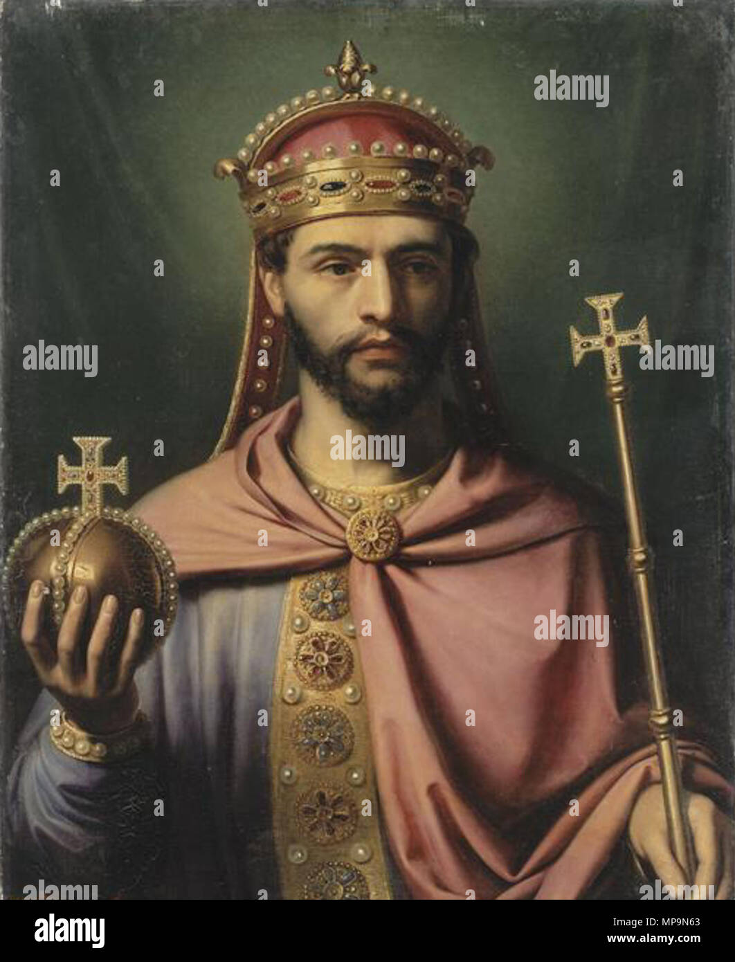 Français : Louis Ier dit le Pieux (778-840), empereur d'Occident ...