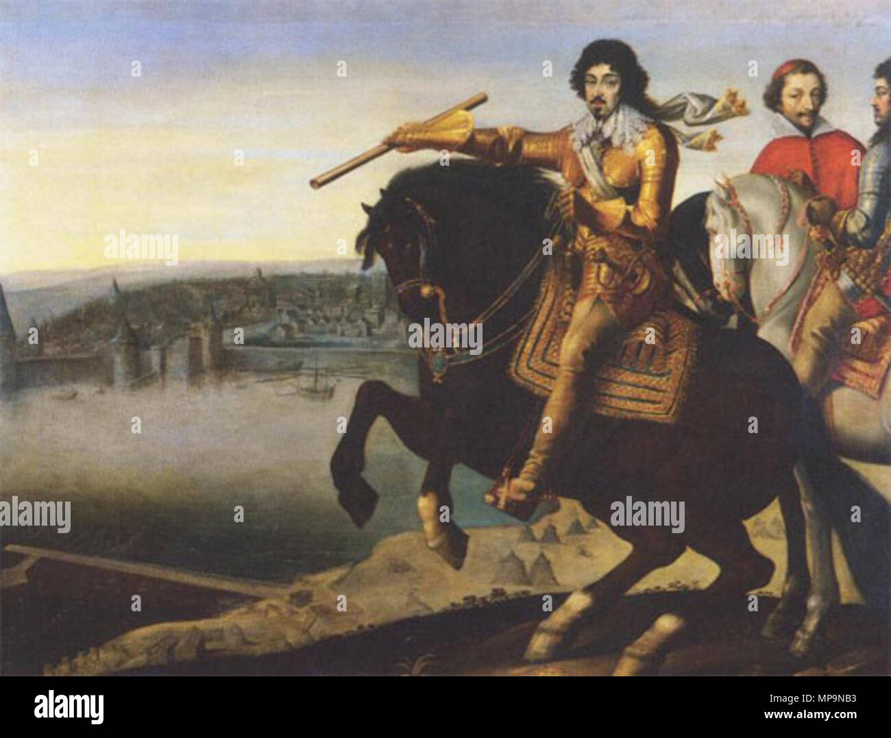 . Louis XIII et le cardinal de Richelieu devant La Rochelle. 17th ...