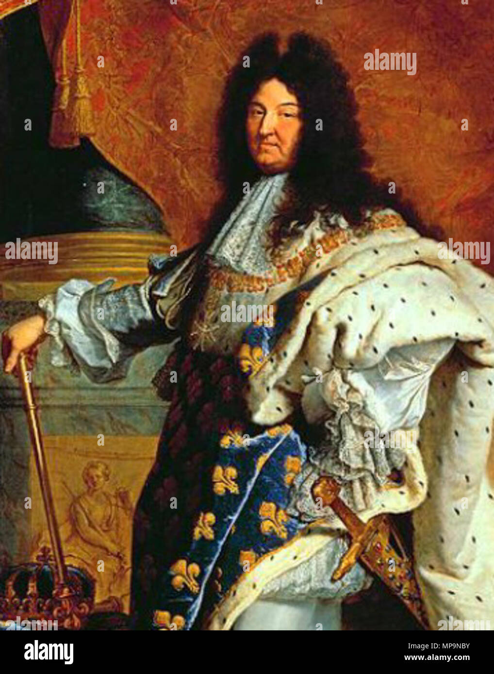 . English: Photograph of Hyacinthe Rigaud's portrait of Louis XIV on ...