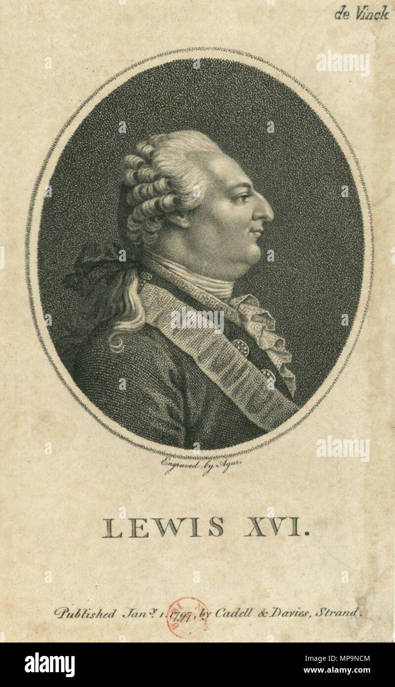 . English: Portrait of Louis XVI of France . 1797 (published). 824 ...