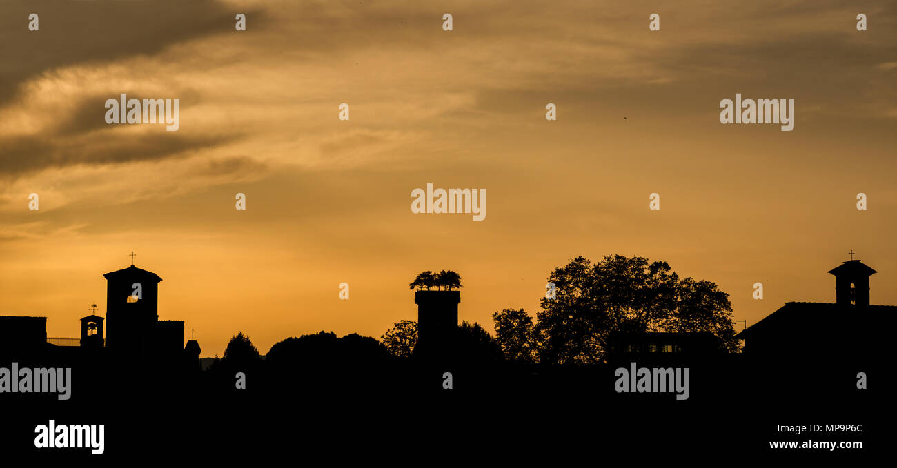 Medieval tower silhouette hi-res stock photography and images - Alamy