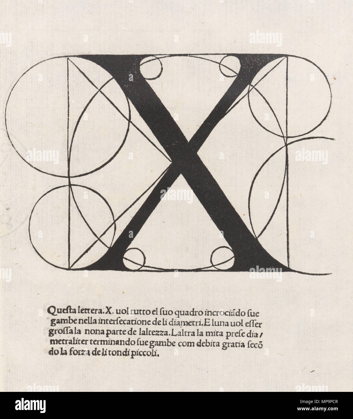 . English: Letter from the alphabet by Luca Pacioli, in De divina ...