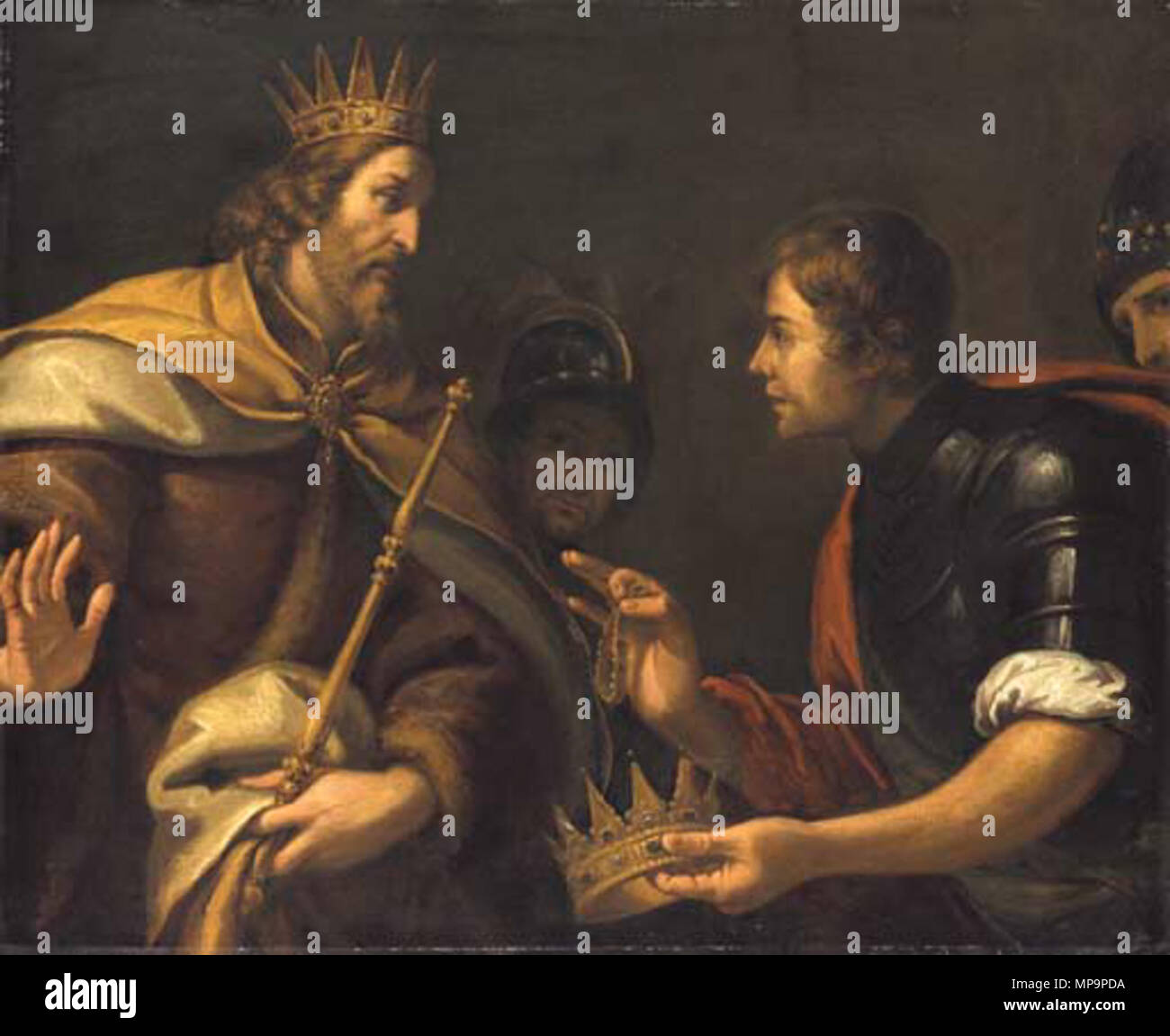 David presented with the crown and bracelet of Saul first half of 17th ...