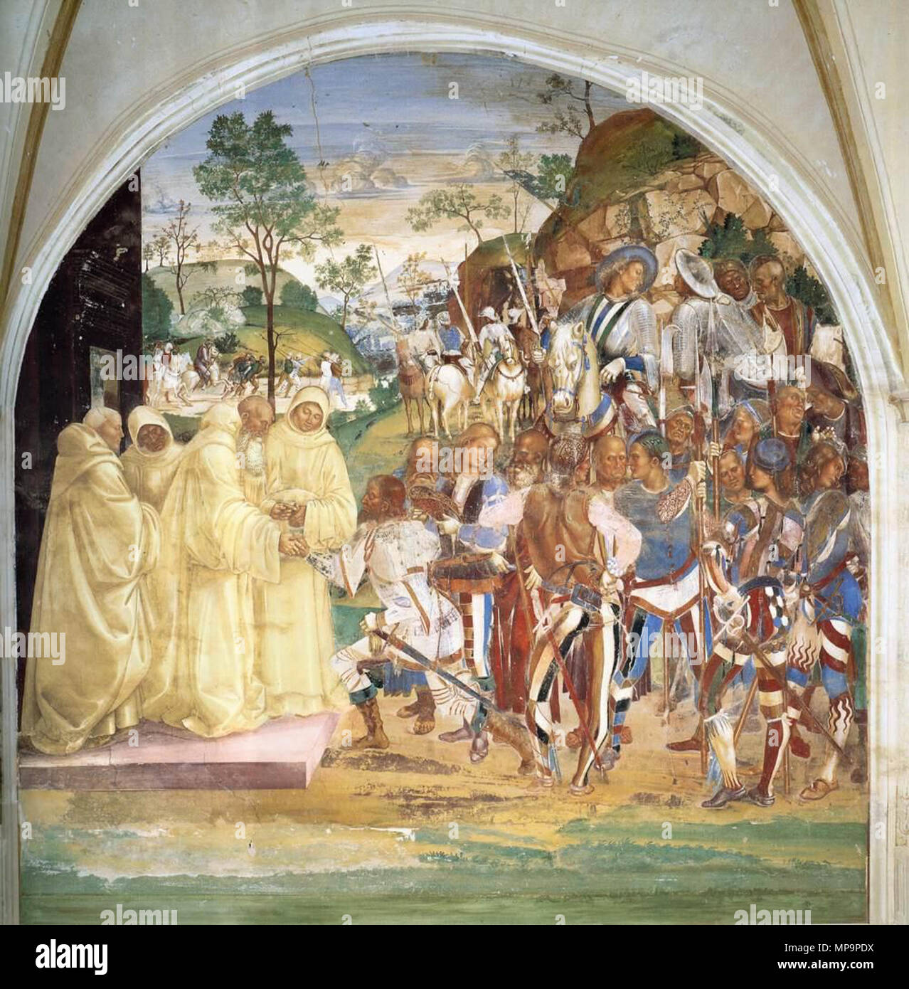 English: Life of St Benedict, Scene 28: Benedict Recognizes and ...