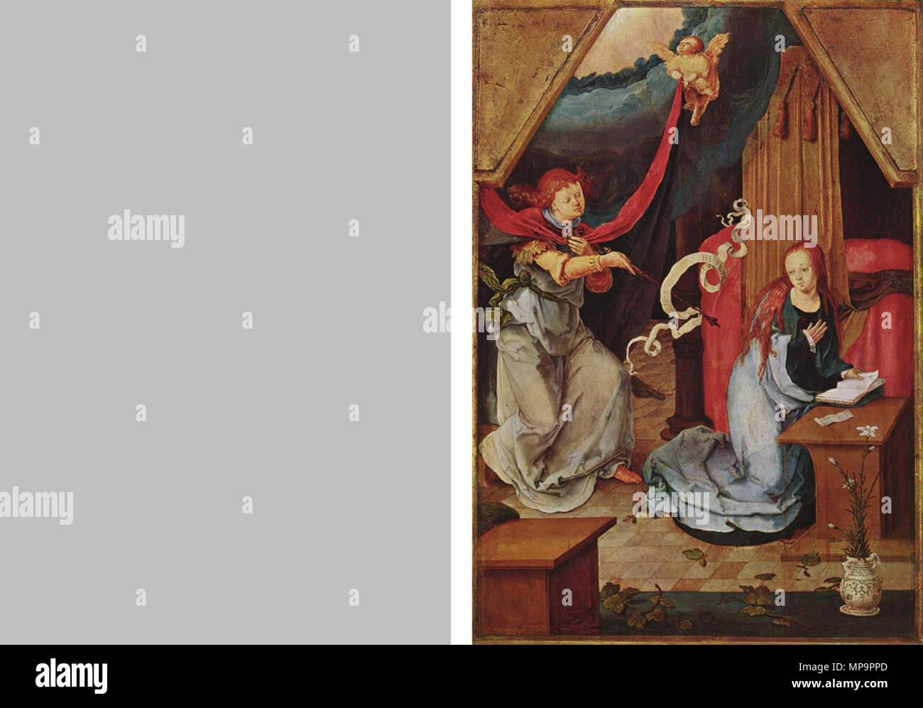 . English: The annunciation [reconstruction]. . 1522. 830 Lucas van Leyden 008 reconstruction 01 ...