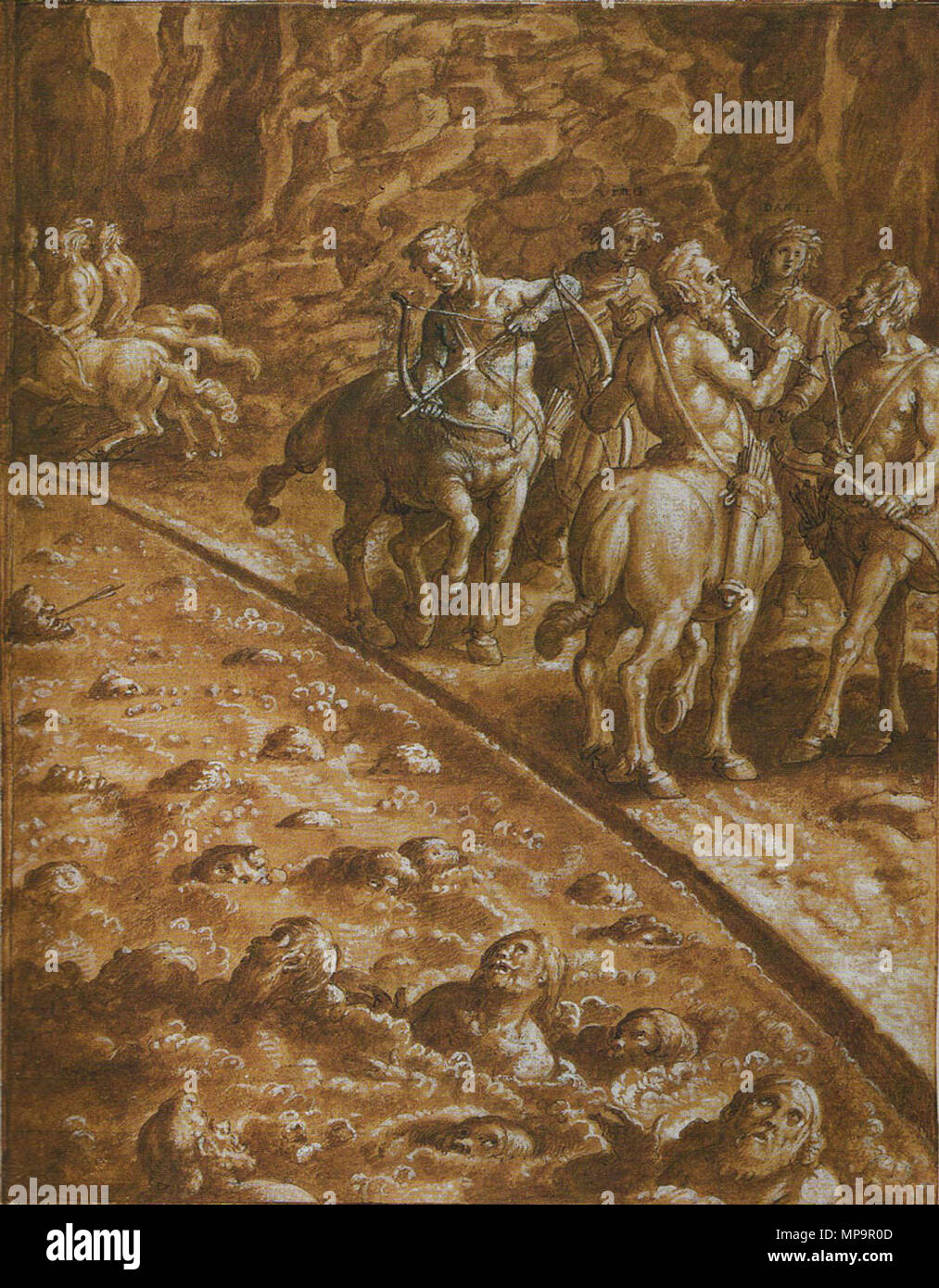 . Illustration of Dante's Inferno, Canto 12 . 1587. Stradanus (1523 ...