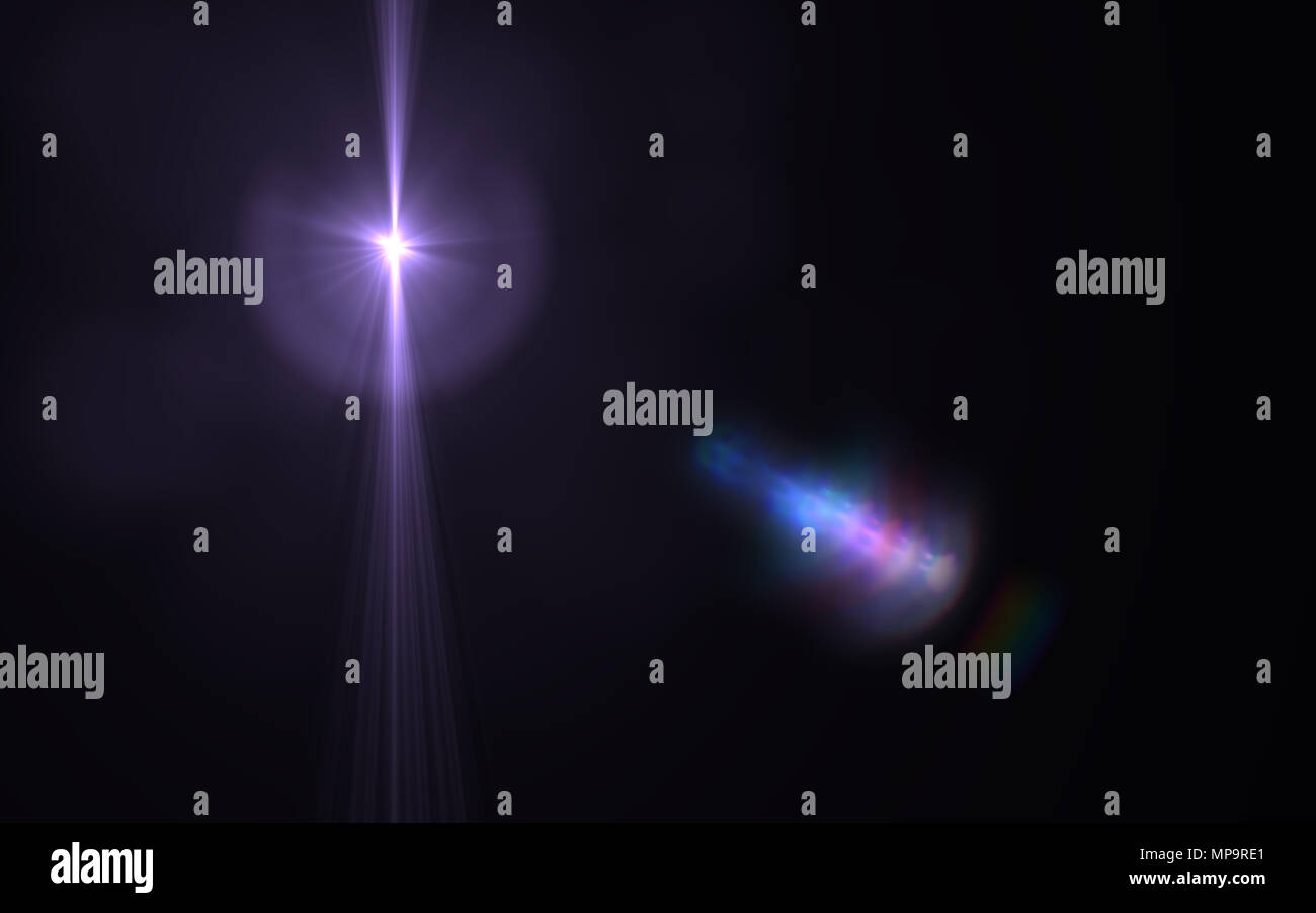 Lens flare or Star flare in black background.Modern nature flare effect ...