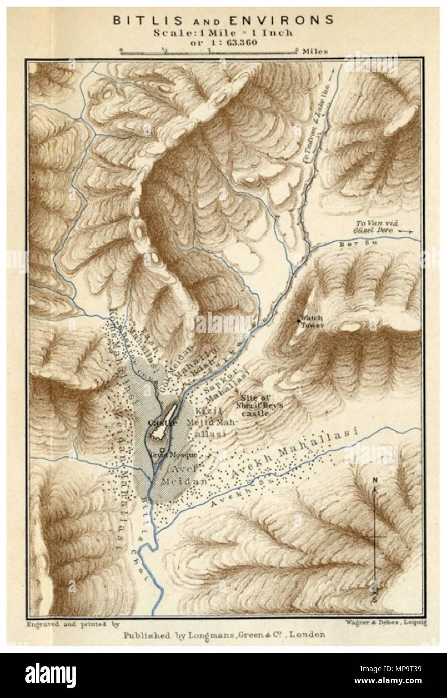 . English: Lynch map Bitlis and environs . 2 January 1902. Lynch 835 ...