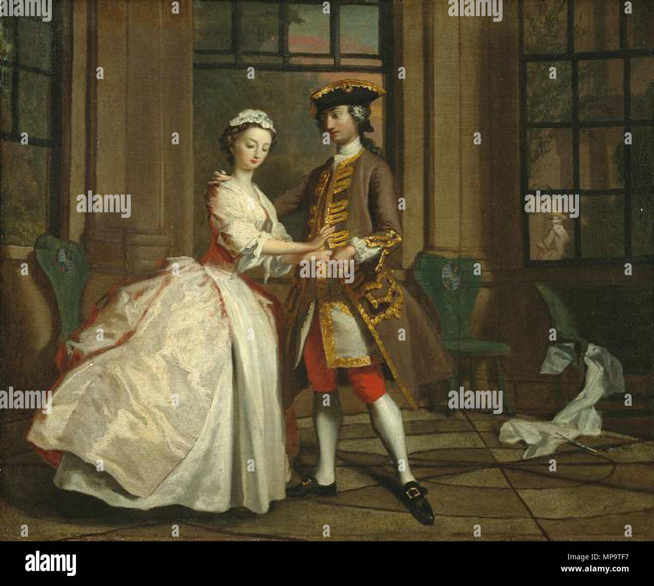. Pamela and Mr B. in the summer house - from Samuel Richardson's novel ...