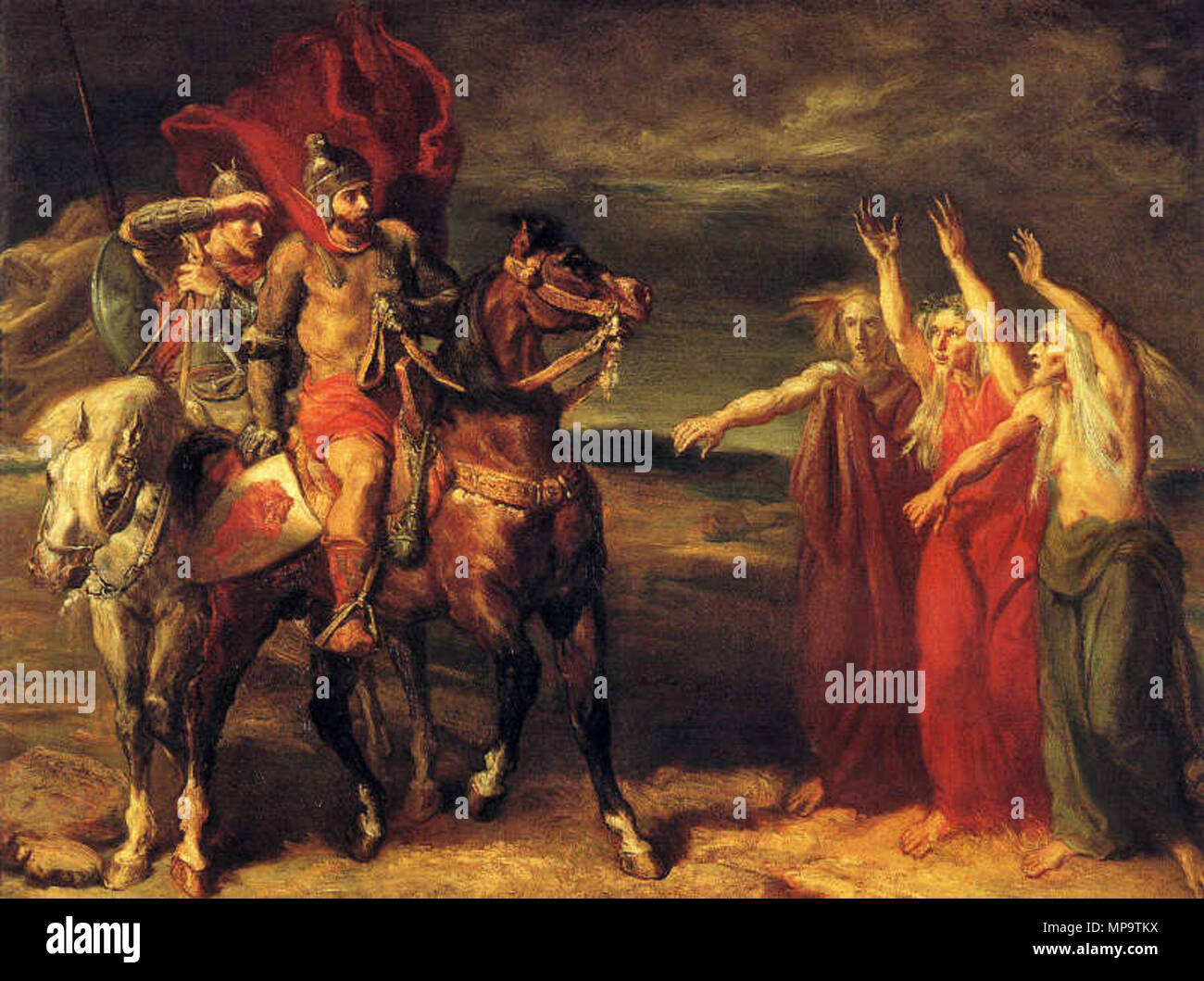 Macbeth and Banquo meeting the witches on the heath 1855. 838 ...