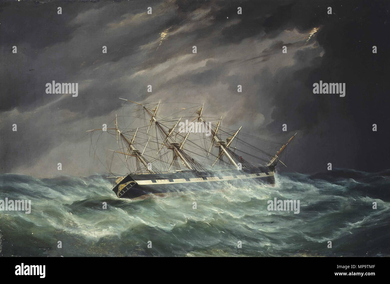 838 Duncan MacFarlane - The emigrant ship ‚Carnatic‘ of Boston in a ...