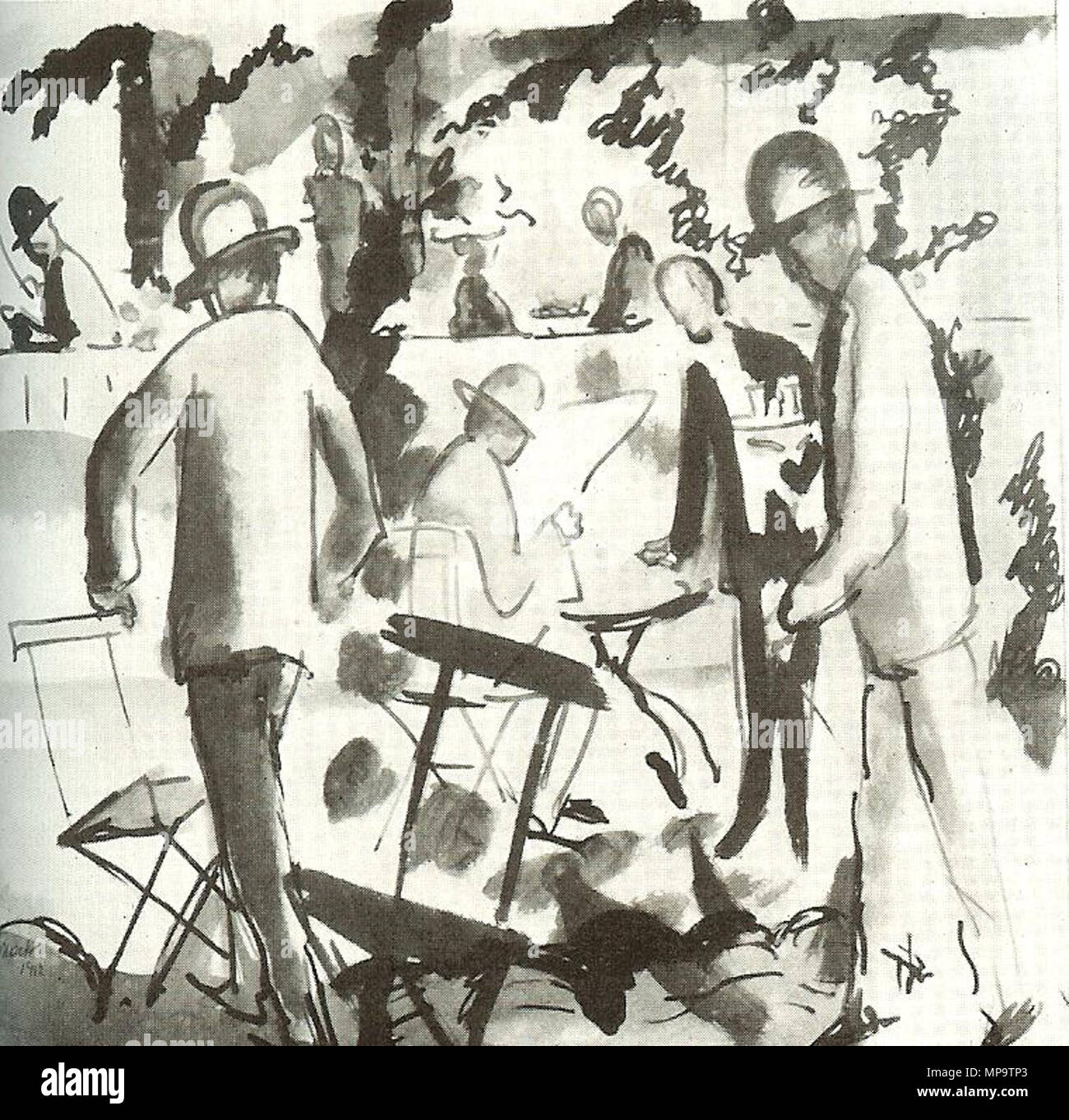 Garden Café 1912. 838 MackeGartencafe Stock Photo - Alamy