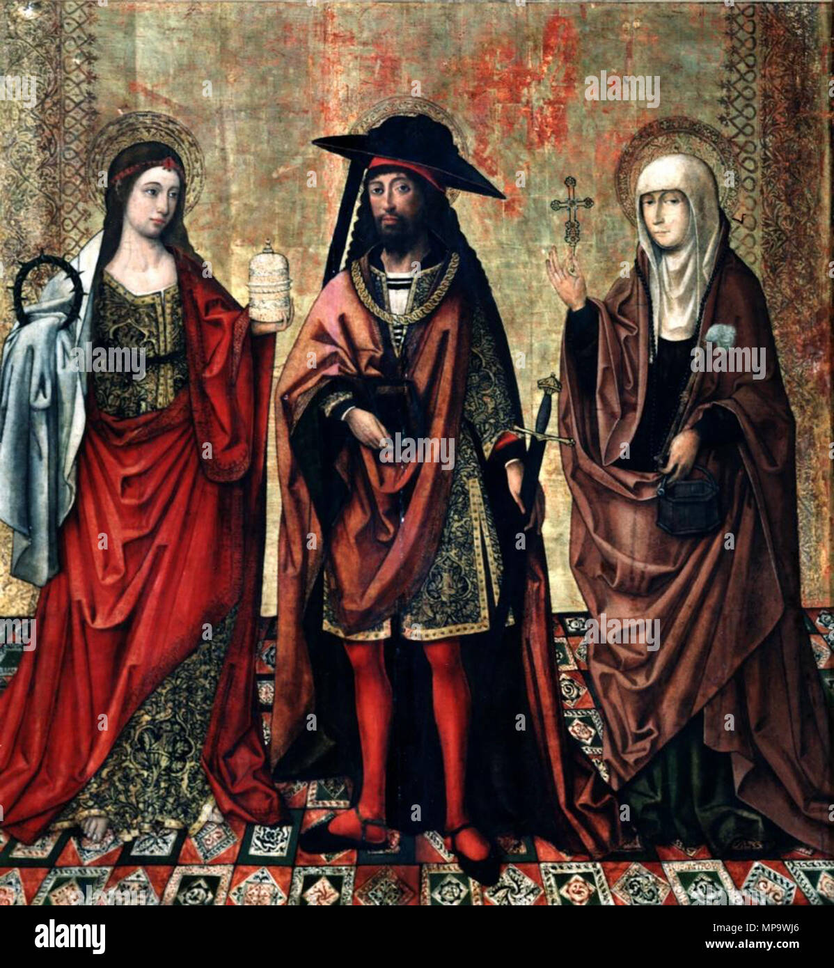 San Lázaro con sus hermanas Marta y María. Español: El lienzo ...