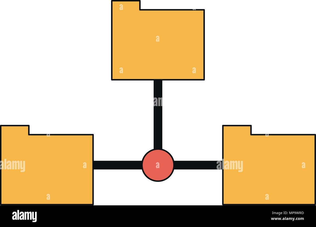 Folders network symbol Stock Vector Image & Art - Alamy