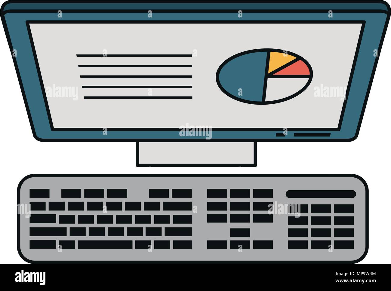 Statistics on computer screen Stock Vector Image & Art - Alamy