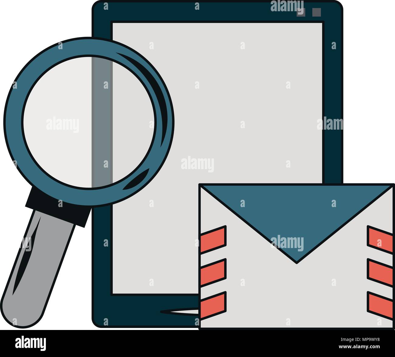 Tablet and email Stock Vector Image & Art - Alamy