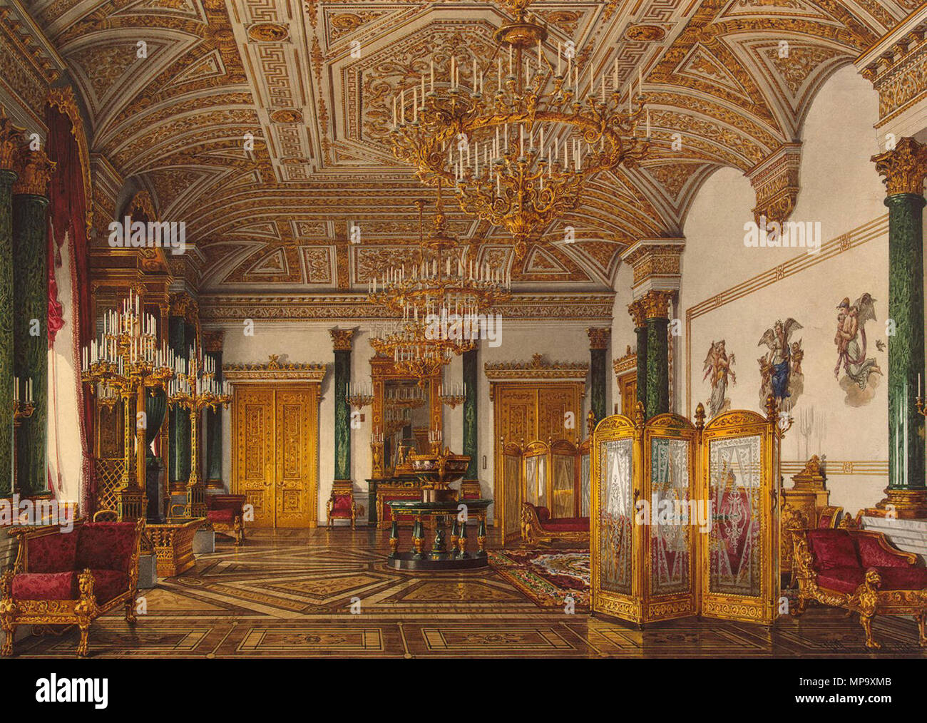 Malachite room winter palace hi-res stock photography and images - Alamy