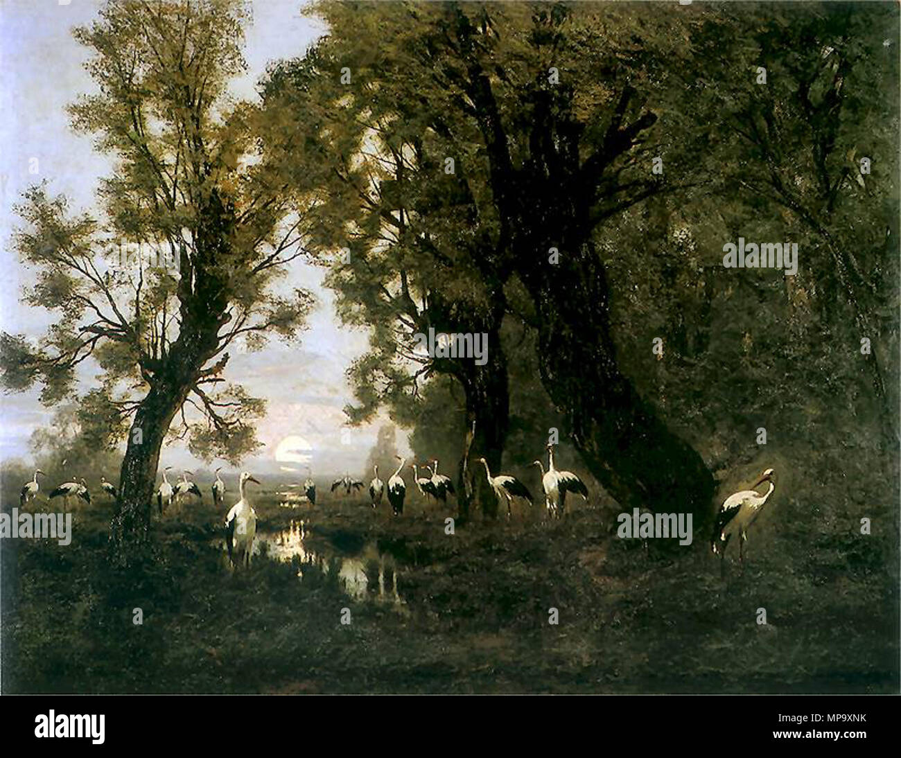 English: Stork's parliament. Polski: Sejm bociani. circa 1874. 846 ...