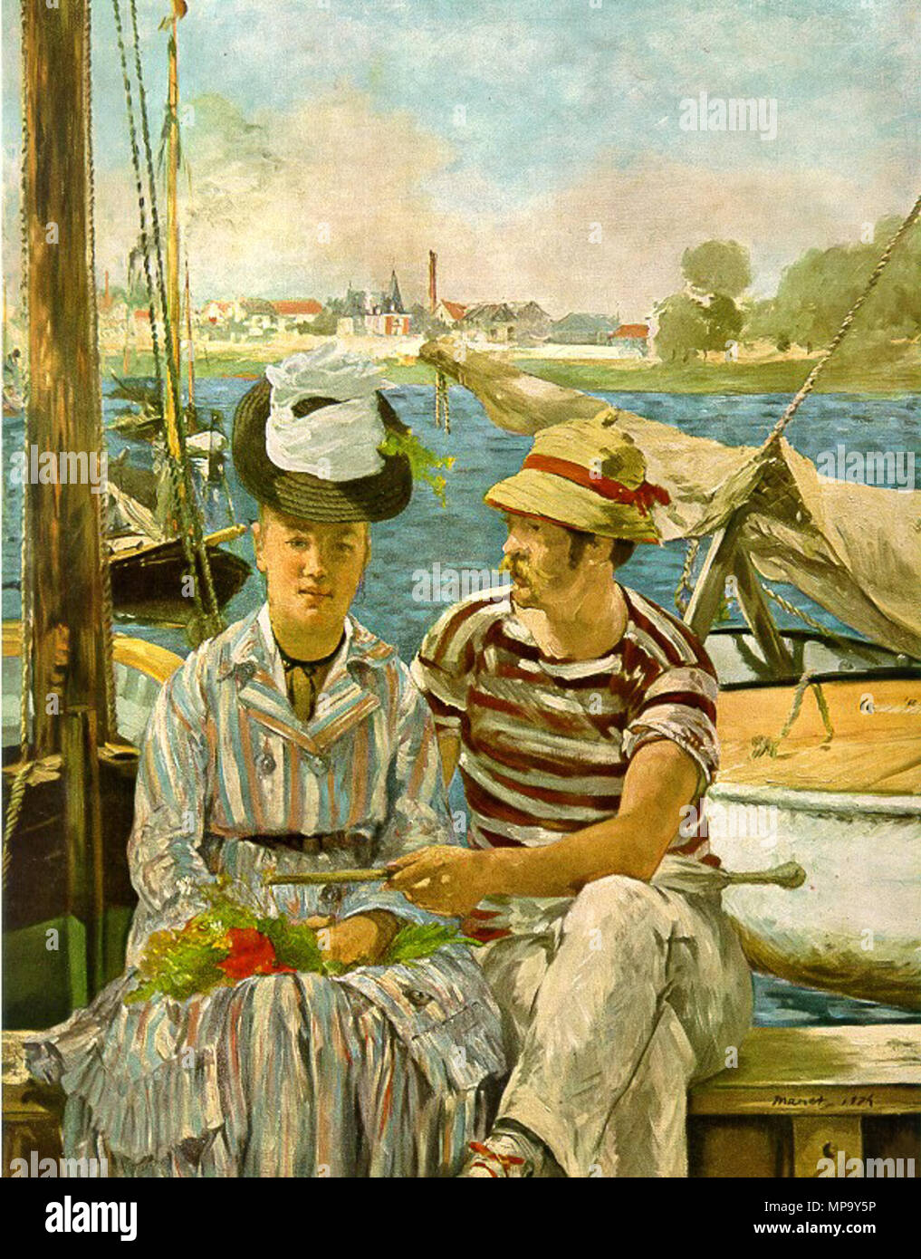 Argenteuil . English: Argenteuil . 1874. 848 Manet, Edouard - Argenteuil, 1875 Stock Photo - Alamy