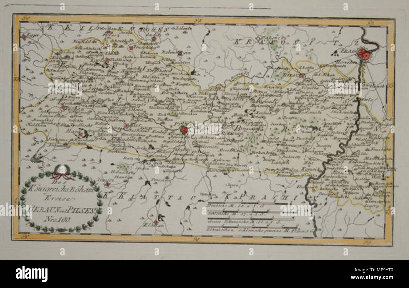 Map of the kingdom of bohemia hi-res stock photography and images - Alamy