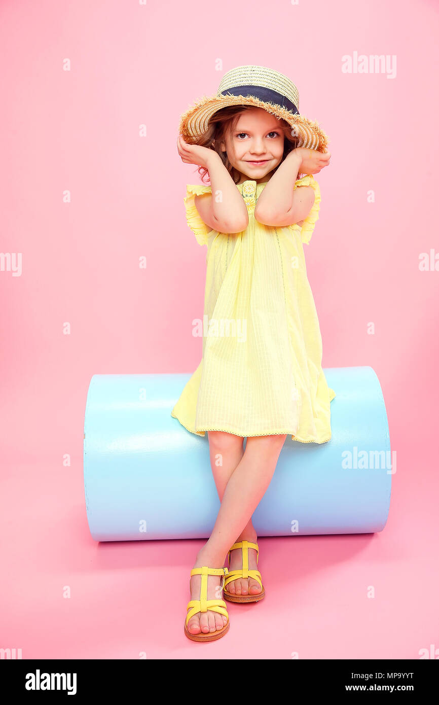 Wonderful girl in summer stylish outfit Stock Photo - Alamy