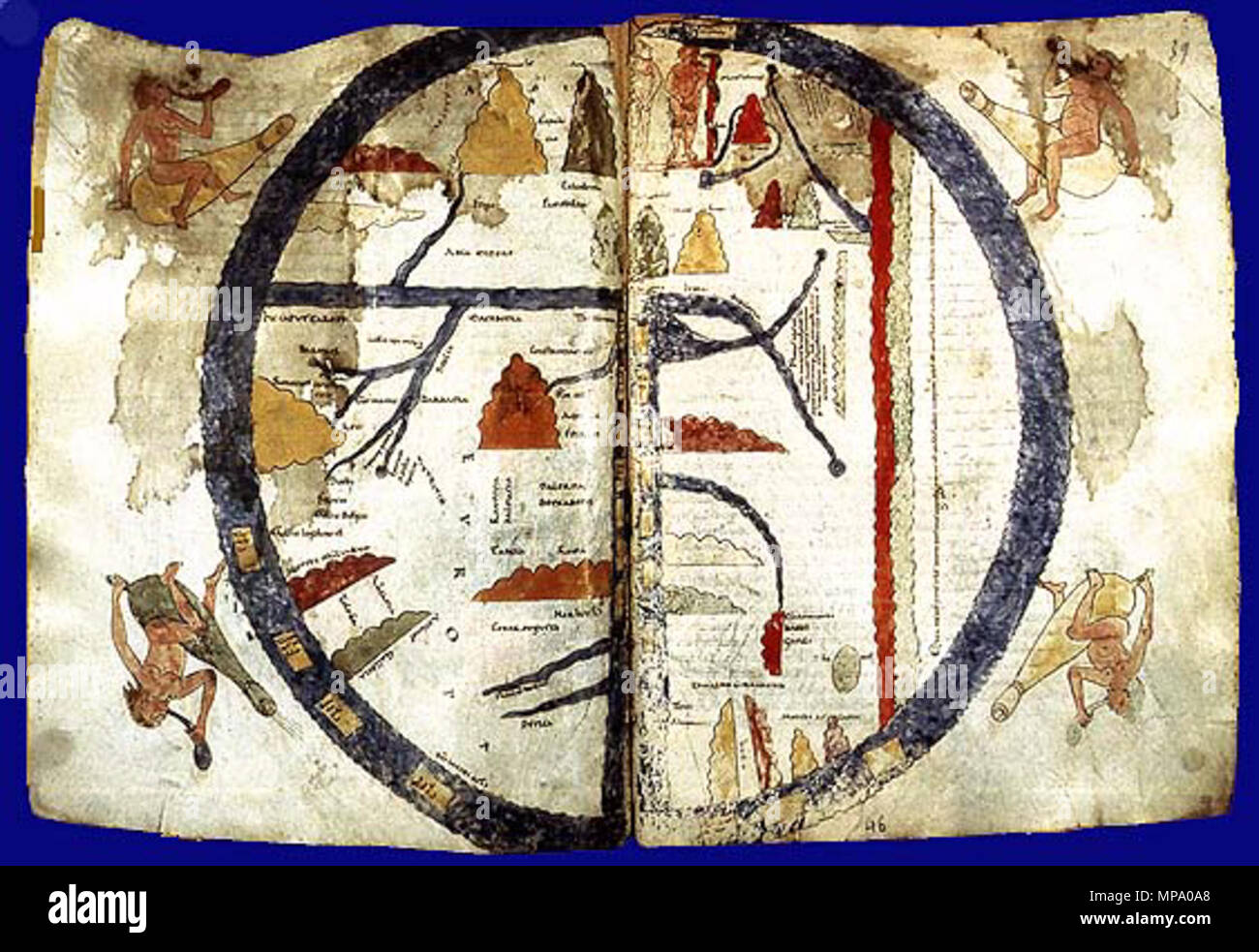 . Italiano: Mappamondo Beato di Liebana, del XII secolo conservato ...