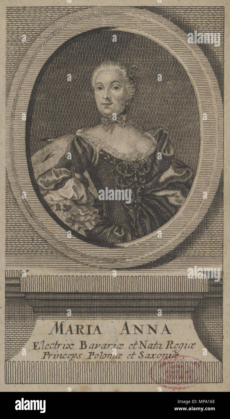 . English: Maria Anna Sophia of Saxony (1728-1797), Electress of ...