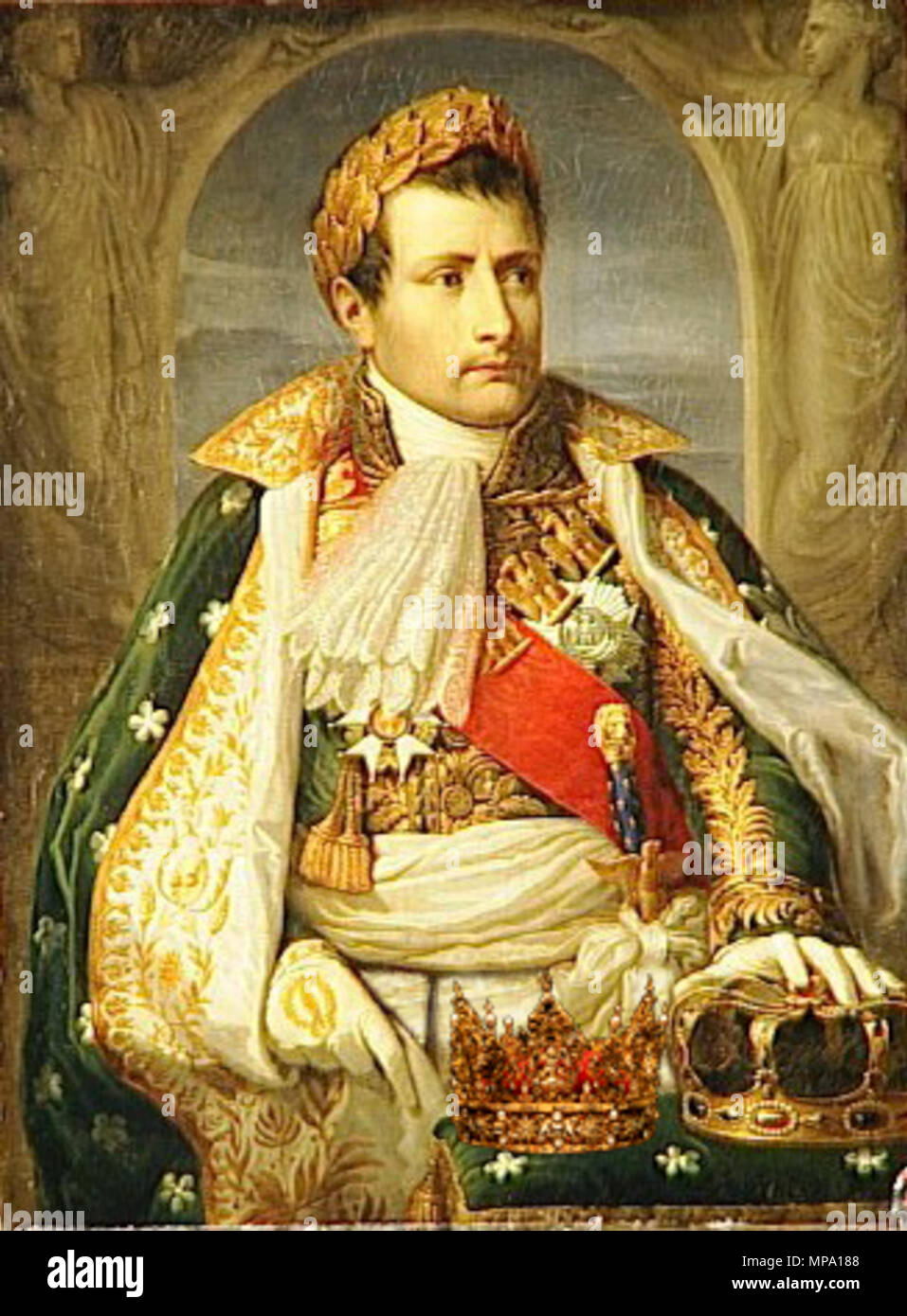. English: Photoshopped version of a portrait of Napoleon for use as a ...