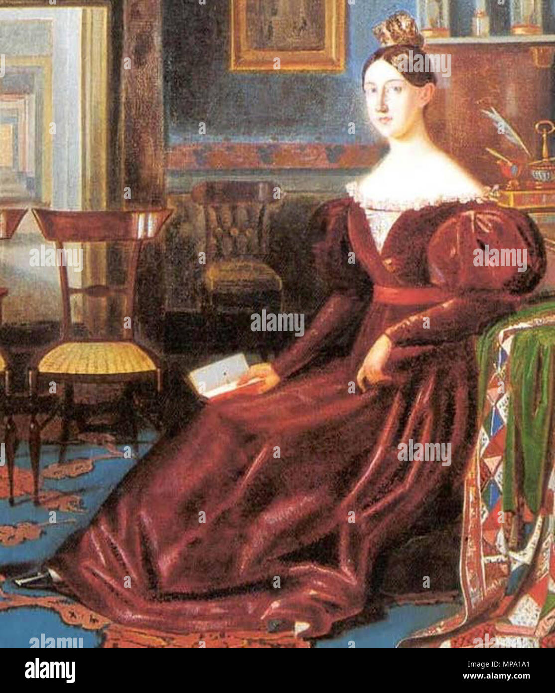 . English: Maria Christina of Savoy (1812-1836), Queen of the Two ...