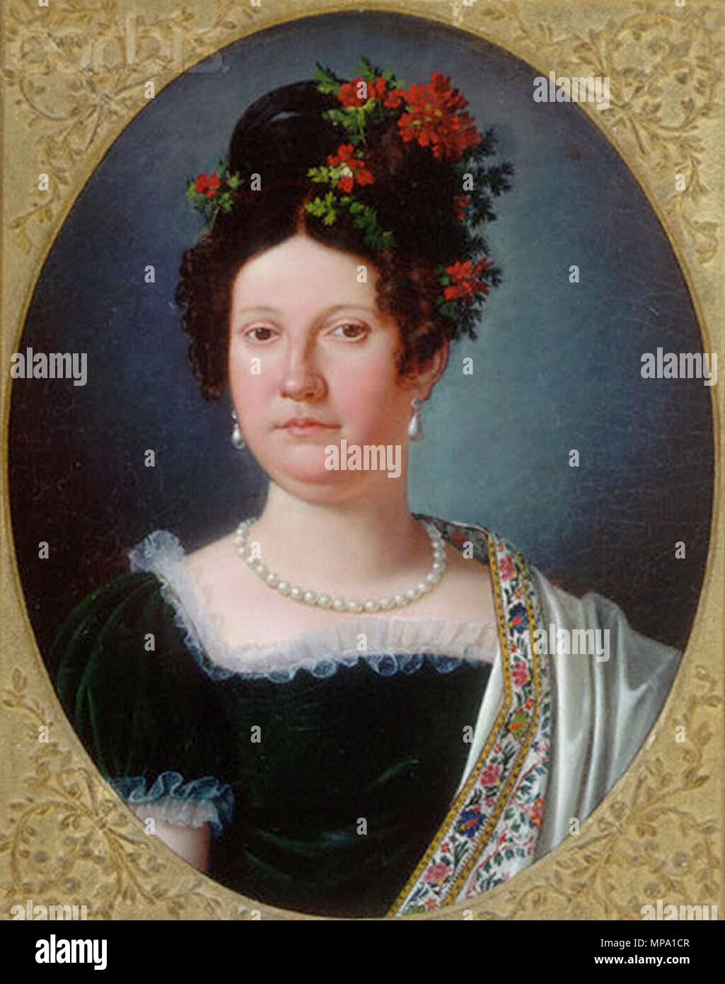 Portrait of María Isabella of Spain (1789-1848), queen of the Two ...