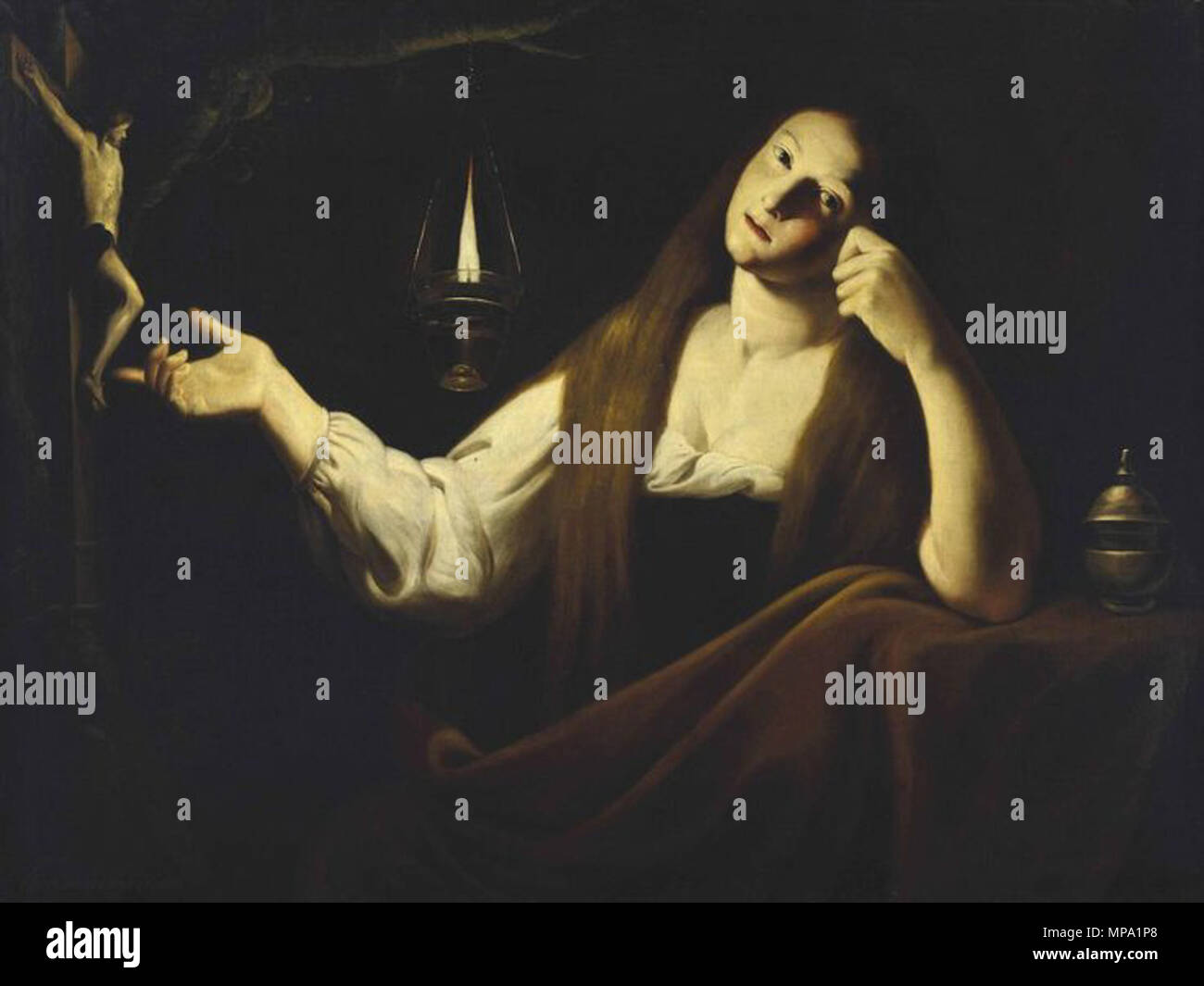 . Русский: The Candlelight Master. The Penitent Magdalene, oil on ...