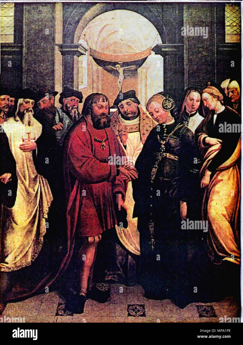 . Wedding of Manuel I of Portugal and infanta Maria of Aragon, anno ...