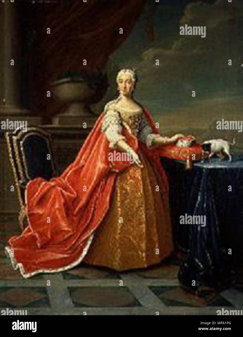 . Portrait of Maria Anna Caroline von Bayern (1696-1750) . circa 1730 ...