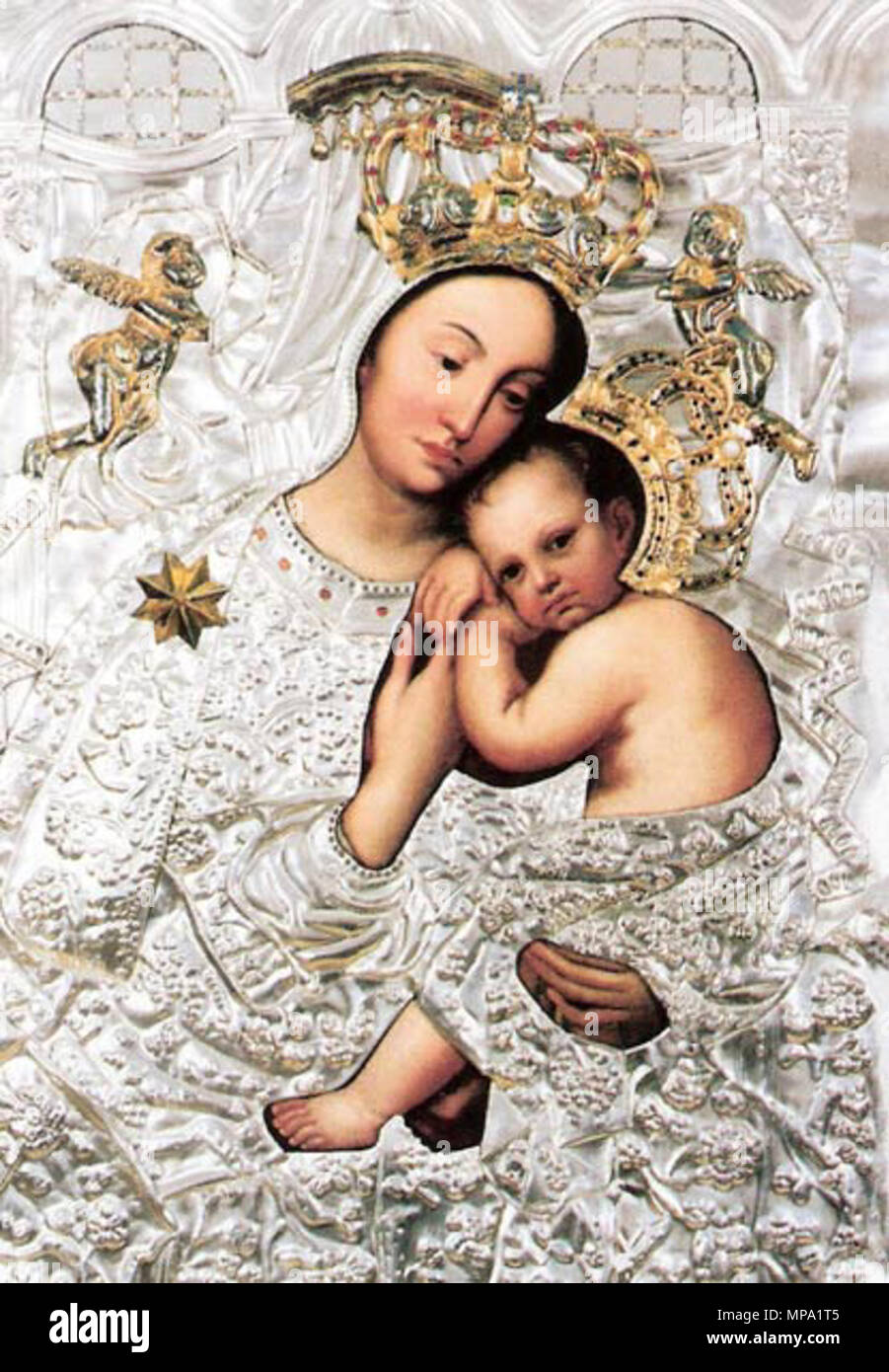 . English: Icon of Our Lady of Victory (Mariiampil) . 16th century. 859 ...