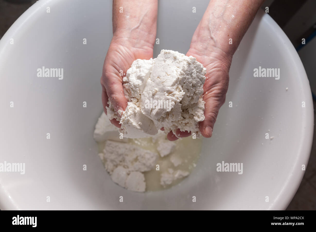 goat cheese making process and shop in Tenerife, Canary Islands, Spain ...