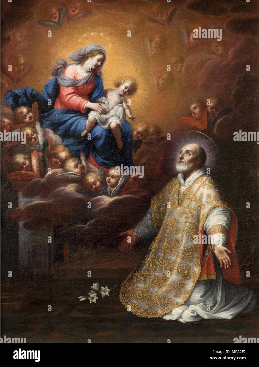 862 Mario Balassi Aparición de la Virgen a San Felipe Neri Pin Rambaldi ...