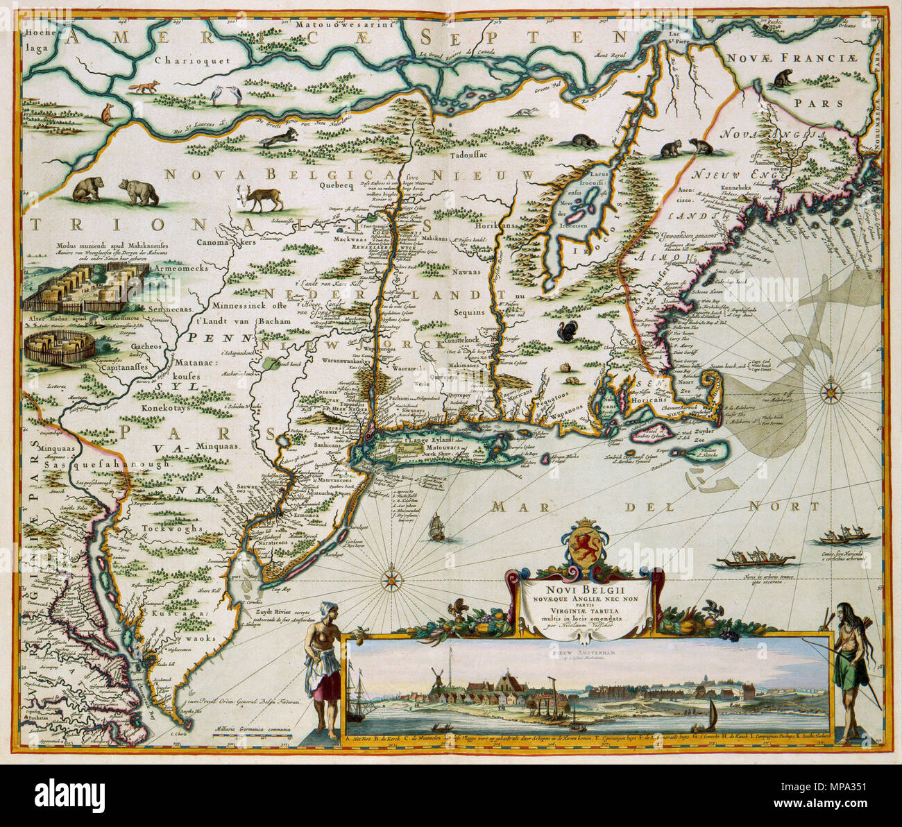 Map new amsterdam 1664 hi-res stock photography and images - Alamy
