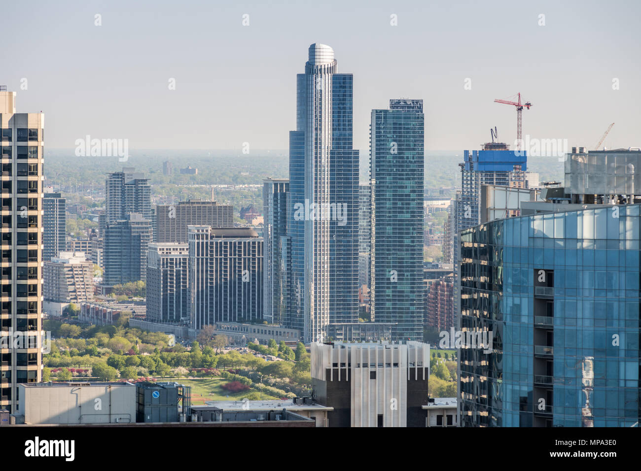Aerial view of buildings in the South Loop neighborhood Stock Photo - Alamy