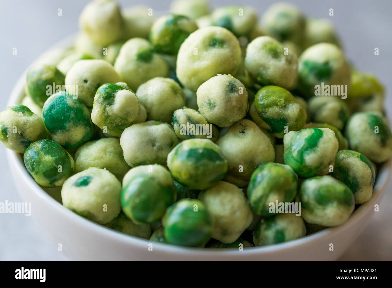 Crispy Dry Spiced Green Wasabi Peas as an Appetizer. Organic Food Stock ...