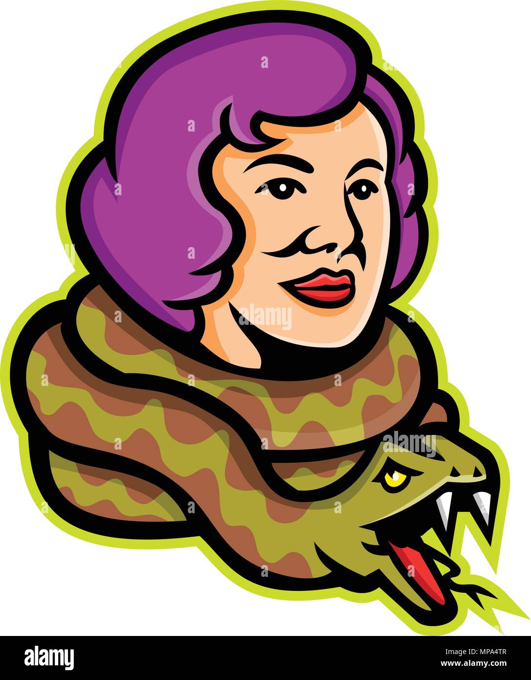 Female snake charmer illustration hi-res stock photography and images ...