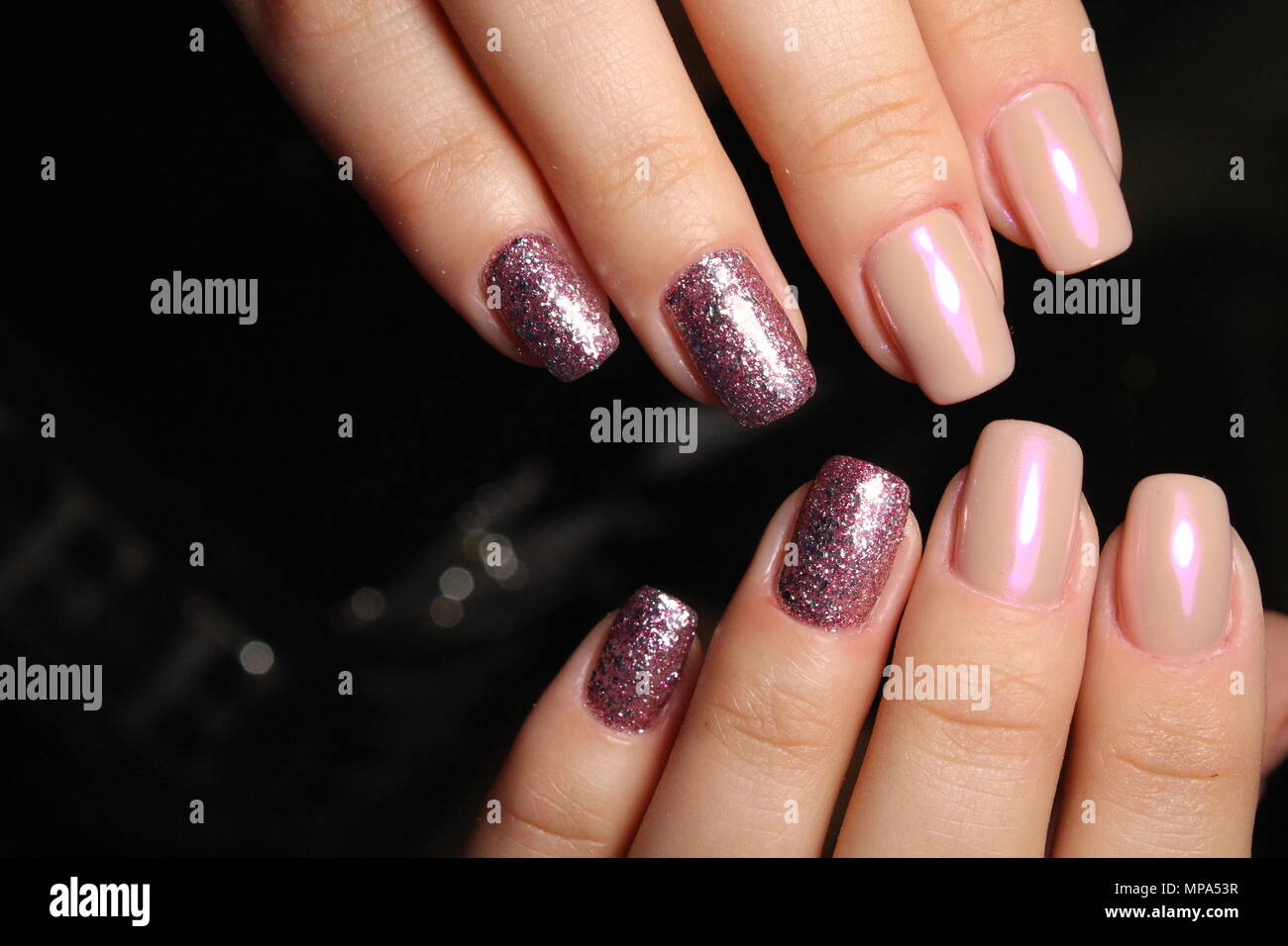 Manicure design nails Stock Photo - Alamy