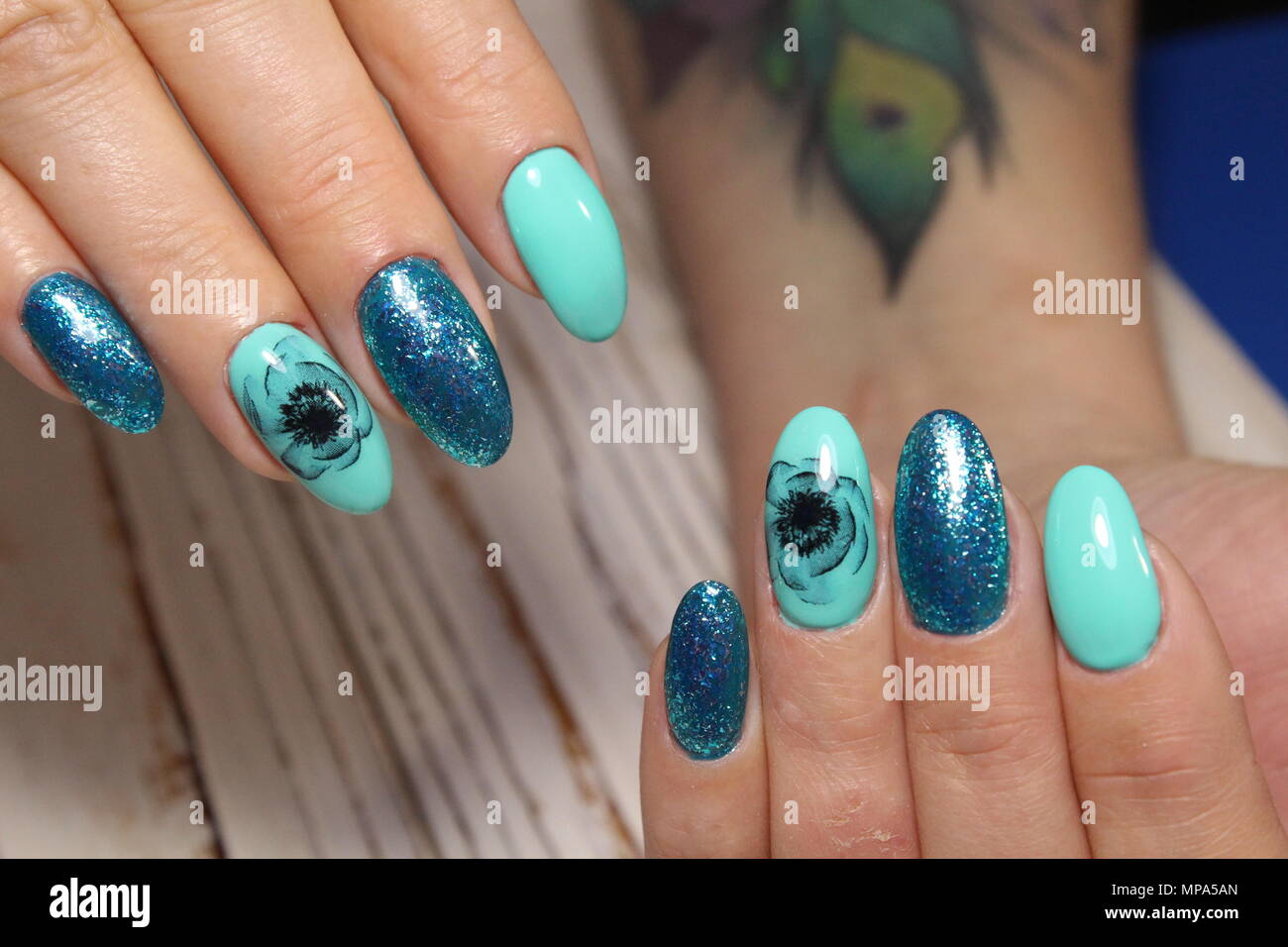 Manicure design nails Stock Photo - Alamy