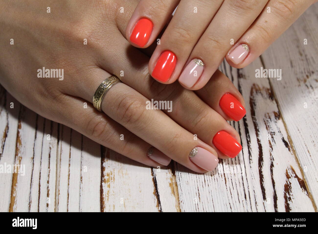 Manicure design nails Stock Photo - Alamy