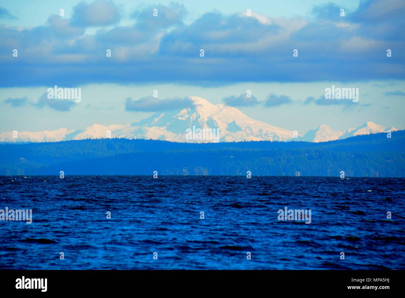 Mount Baker from Haro Strait, BC Stock Photo - Alamy