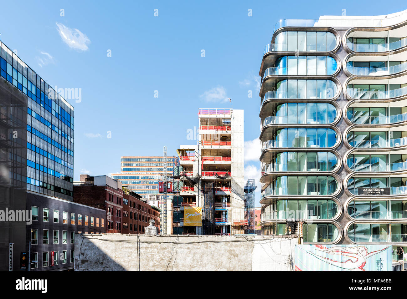 New York City, USA - October 30, 2017: Modern glass skyscrapers ...